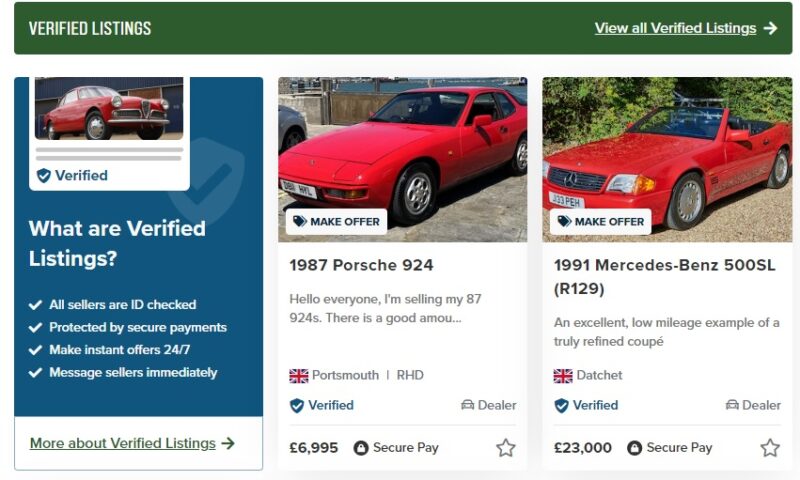 Verified Listings – A New Way to Buy and Sell! | Car & Classic Magazine